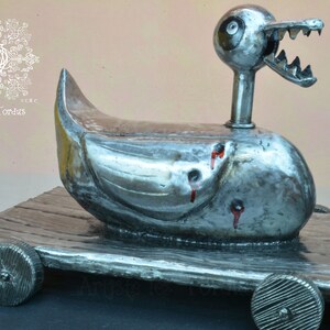 Metal Welded Sculpture Replica of the Duck Toy in the Movie Nightmare ...