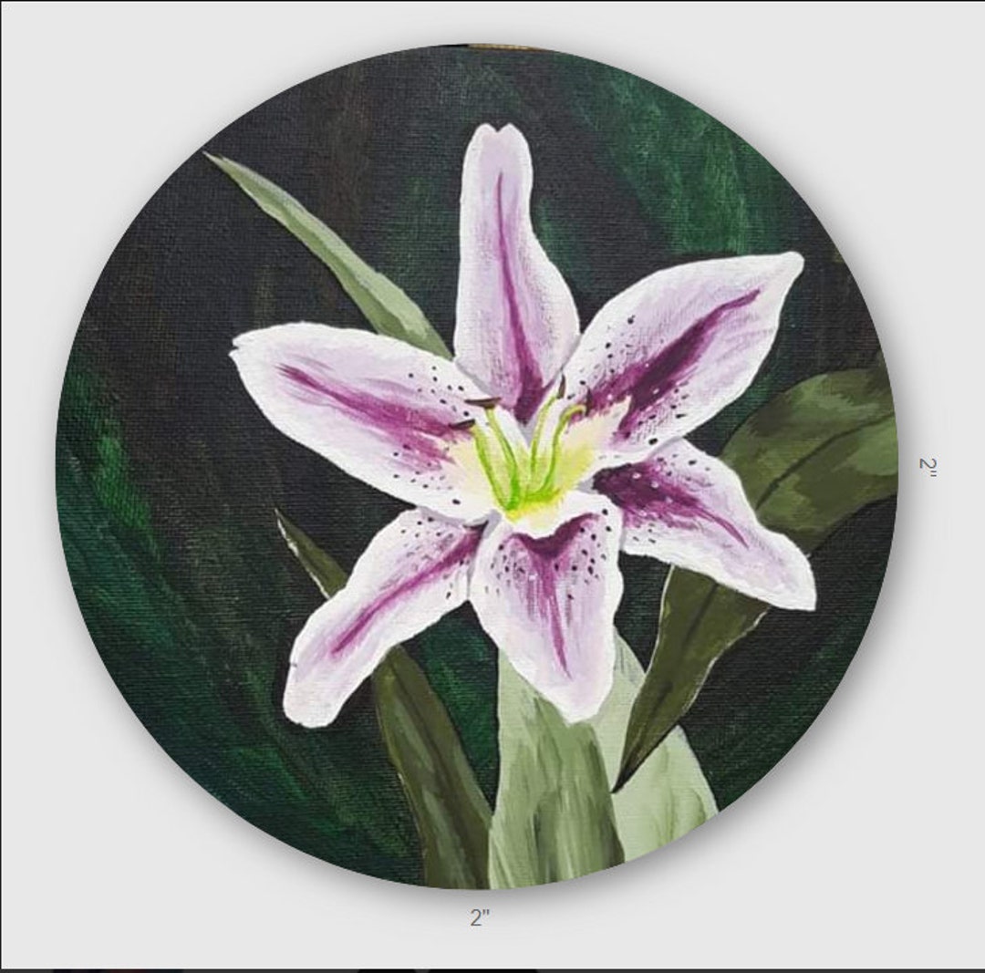 Purple Tiger Lily Sticker or Magnet; Kids Stickers Laptop Stickers ...