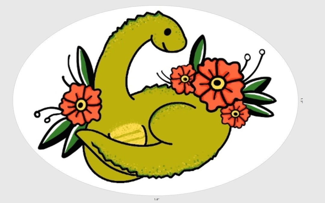 Long Neck Baby Dinosaur Sticker or Magnet For: Kids, Laptop, Aesthetic ...