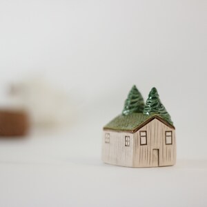 Norway House Forest Cabin Ceramic Little House Tree House Terrarium ...