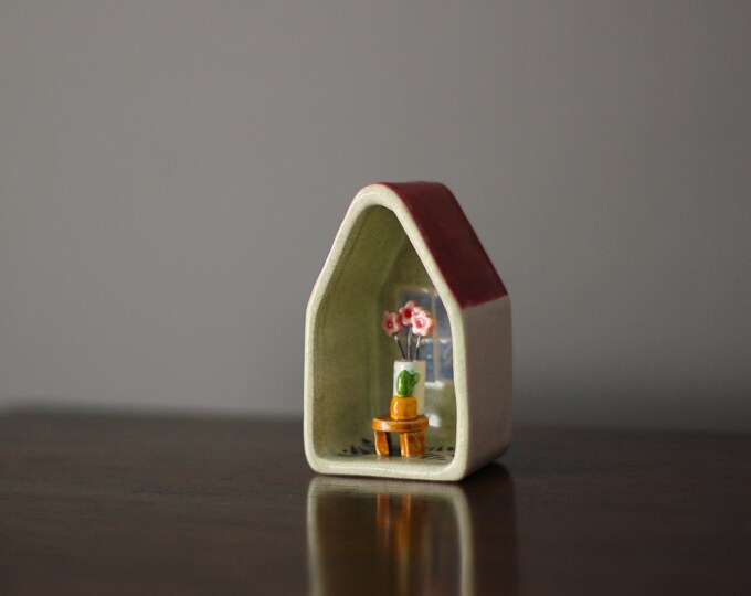 Ceramic Living Room - Miniature House - Tiny House - Handmade Ceramic ...