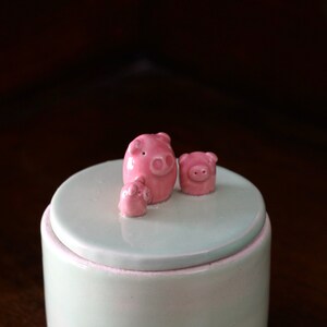 Ceramic Box With Pig Family Handmade Ceramic Box With Piggy Ceramic ...