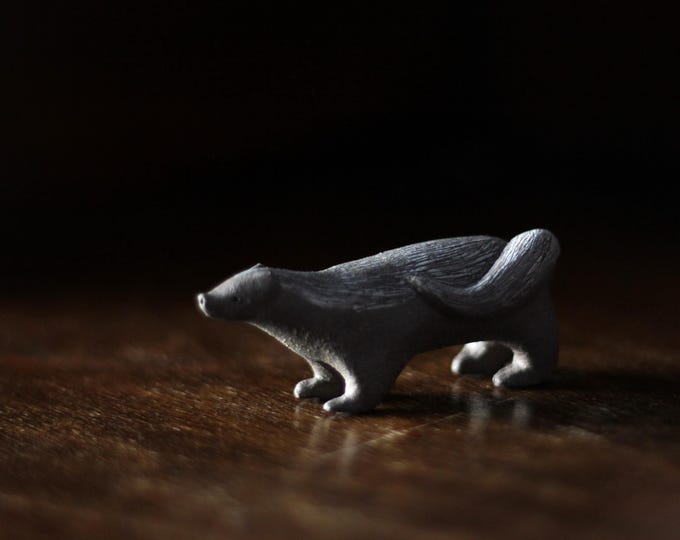 Handmade Miniature Ceramic Honey Badger Figurine: Wild Animal Decor - Etsy
