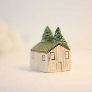 Norway House Forest Cabin Ceramic Little House Tree House Terrarium ...
