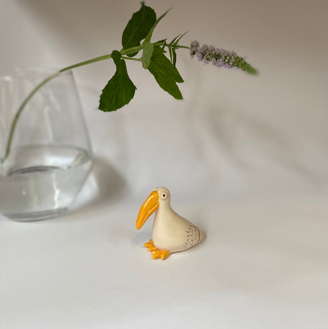 Miniature Ceramic Pelican Ceramic Animal Ceramic Pelican - Etsy