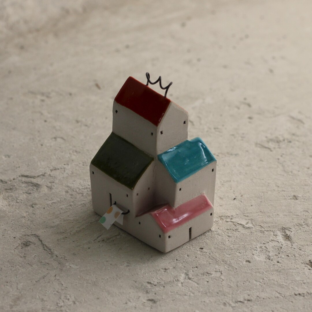 Ceramic House Sculpture - Miniature House - Tiny House - Handmade ...