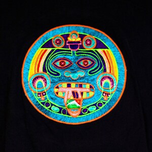 Maya Hofmann 2012 T-shirt Ancient LSD Calendar Blacklight Handmade ...