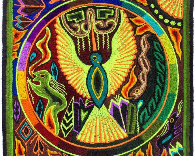 Huichol Peyote Art - Psychedelic Utopia - by ImZauberwald