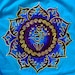 AUM Blue Mandala T-shirt Blacklight Handmade Embroidery No Print OM ...