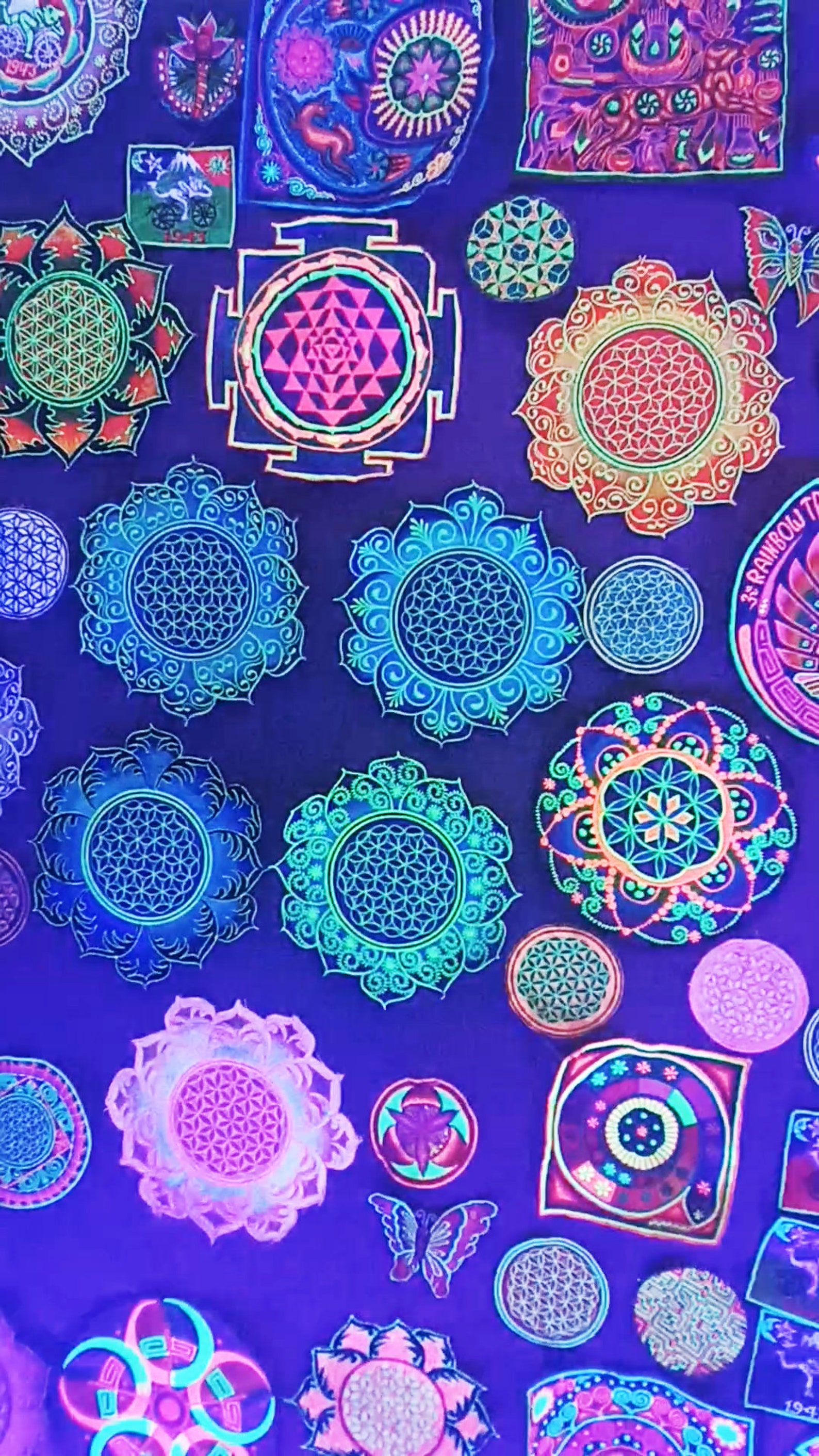 Blue Flower of Life Celtic Mandala Holy Geometry Patch Sacred Art - Etsy