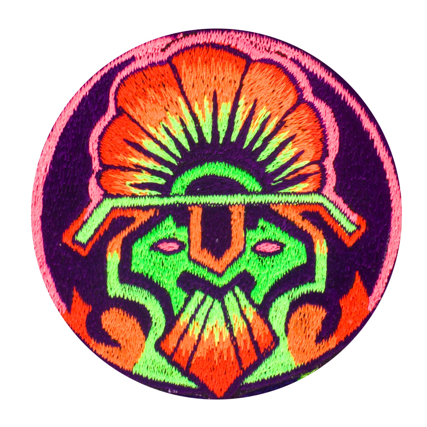 UV peyote starseed patch 4 inch full blacklight active psychedelic design