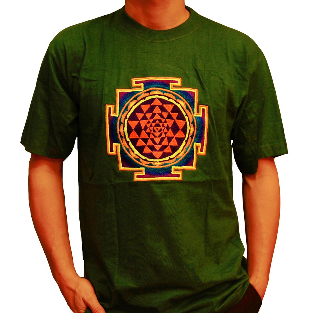 Shri Yantra T-shirt - Sacred Healing Yantra From India Handmade ...