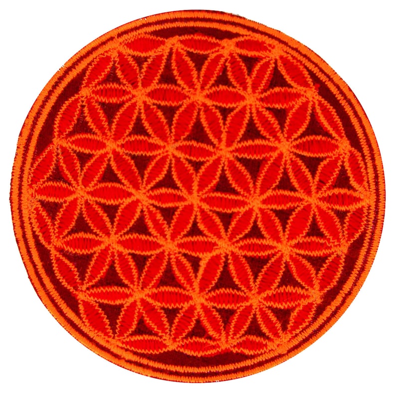 Blue Flower of Life Patch Small Size Handmade Embroidery - Etsy