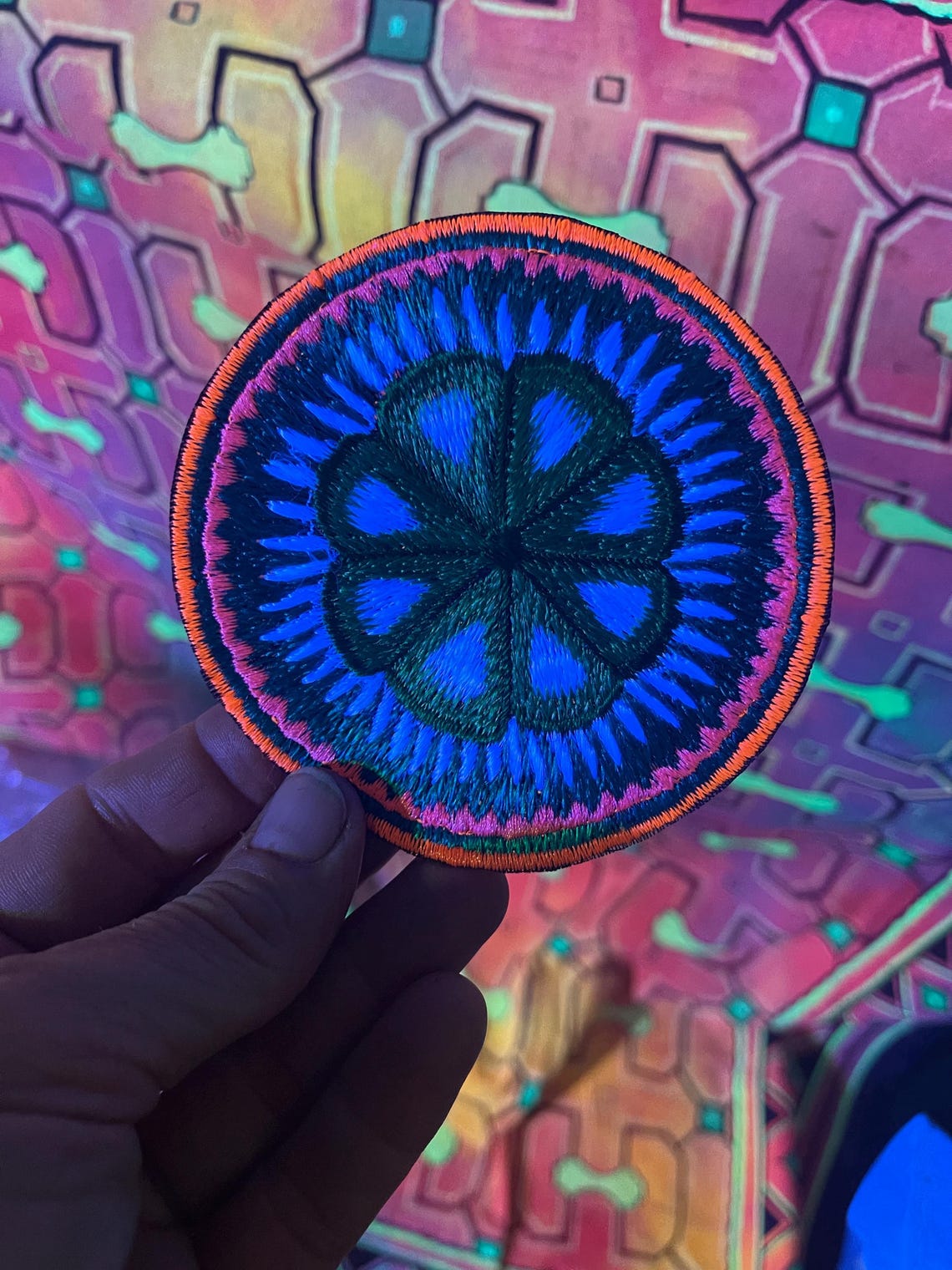 Huichol Peyote Patch – Hikuri Embroidery Sew-on Applique (9 Cm, UV ...