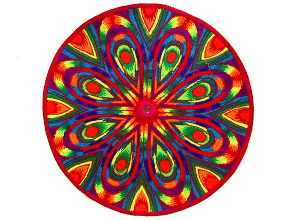 Rainbow Flower Mirror Patch | Etsy