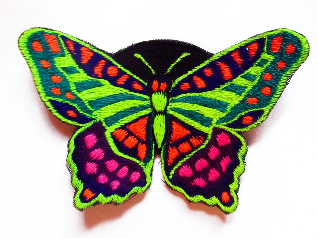 Beautiful Butterfly Embroidery Patch 11x7cm Size Hippie Goa Trance ...