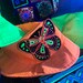 Butterfly Fisher Hat UV Orange Blacklight Glowing With Embroidery Patch ...