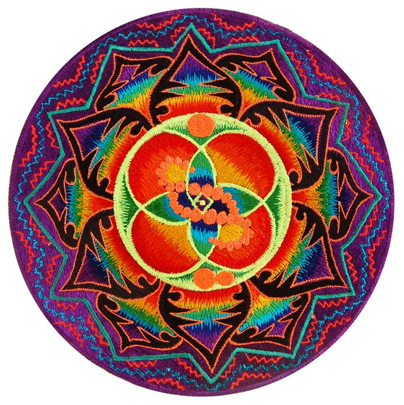 DNA healing crop circle patch flower of life blacklight | Etsy