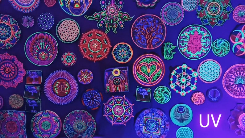 Seed of Life Patch – Sacred Geometry Mandala Patch – Purple Star ...