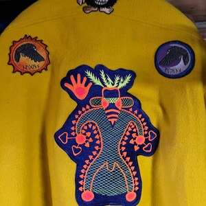 Magic Mushroom Shaman Tassili Patch Psychedelic Ancient Cavepainting ...