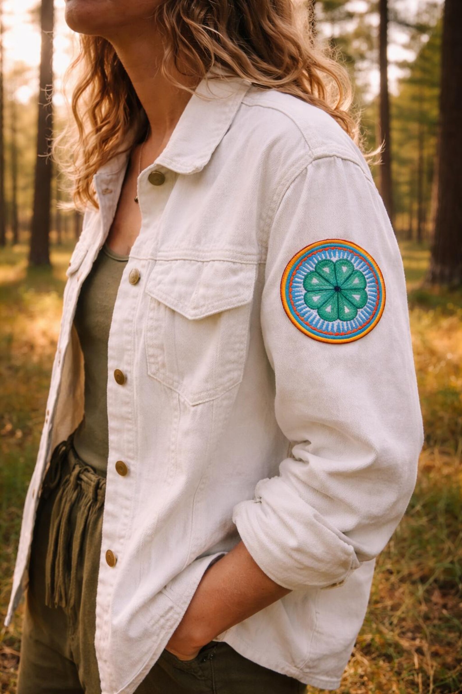Huichol Peyote Patch – Hikuri Embroidery Sew-on Applique (9 Cm, UV ...