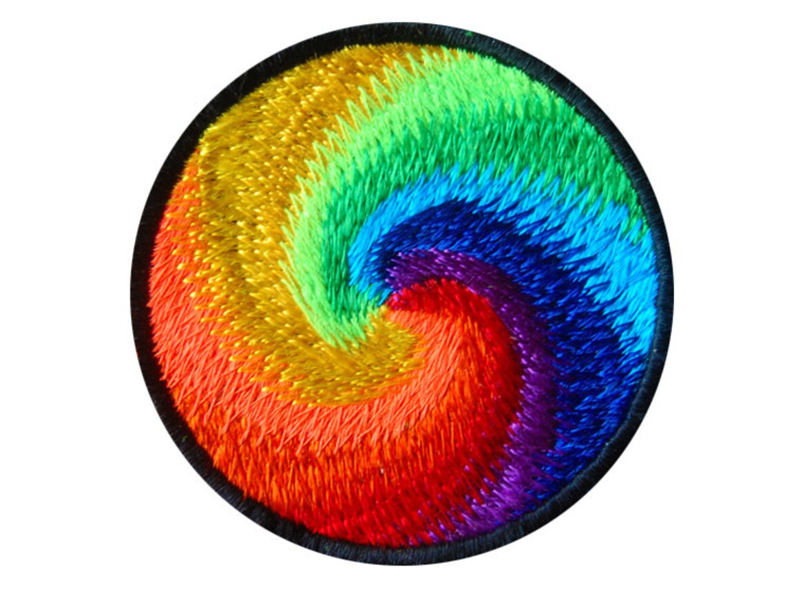Rainbow Spiral Small Patch All the Colours of the Rainbow - Etsy