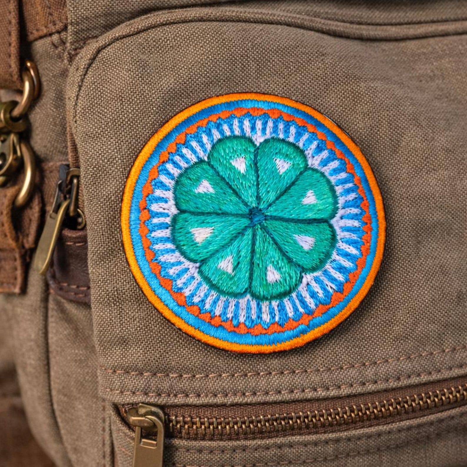 Huichol Peyote Patch – Hikuri Embroidery Sew-on Applique (9 Cm, UV ...