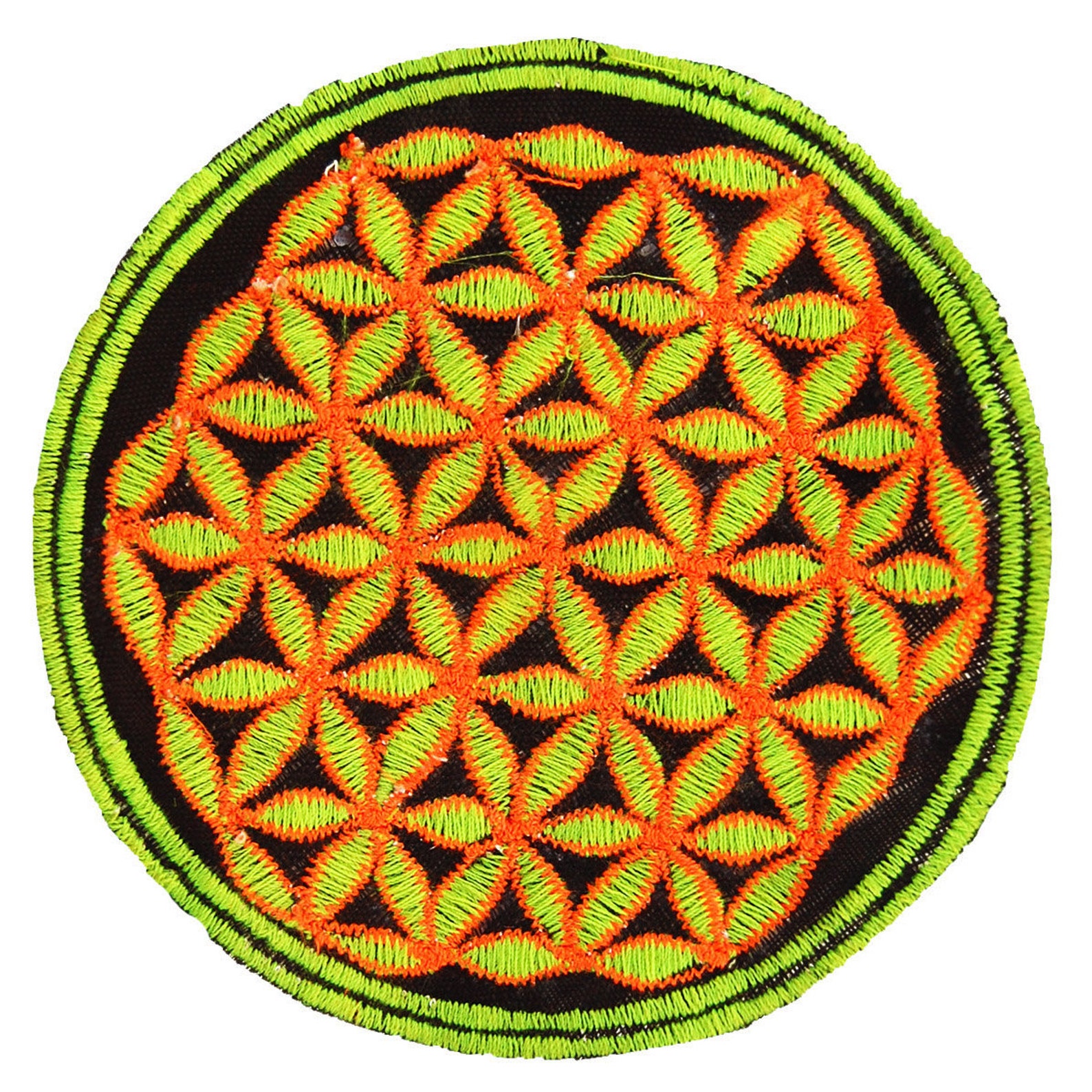 Blue Flower of Life Patch Small Size Handmade Embroidery - Etsy