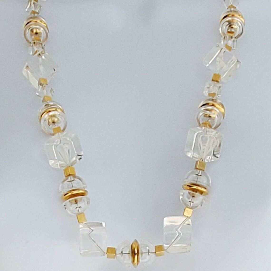 Vintage NAPIER Crystal Ice Collection 1984 Lucite Beaded Long - Etsy