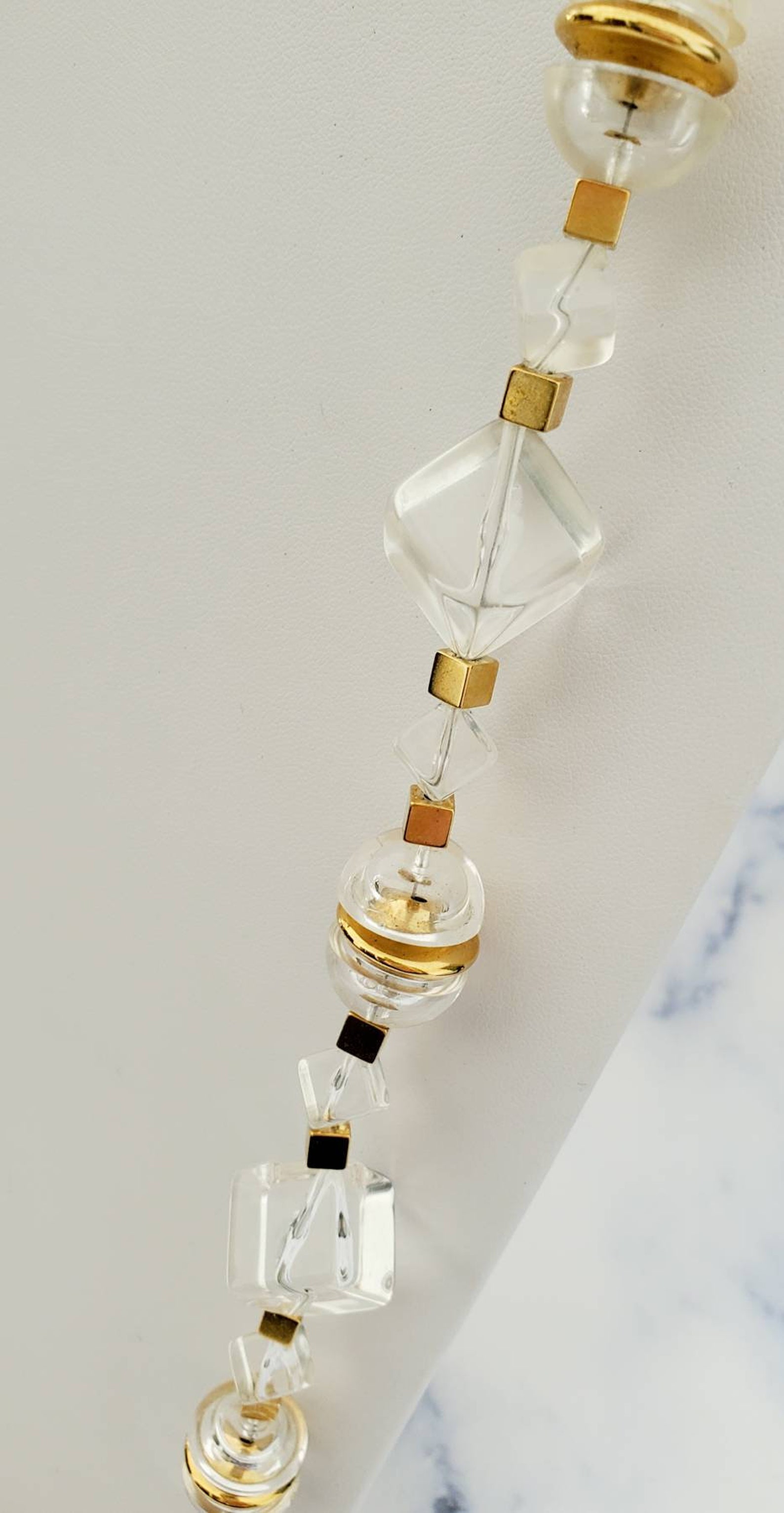 Vintage NAPIER Crystal Ice Collection 1984 Lucite Beaded Long - Etsy