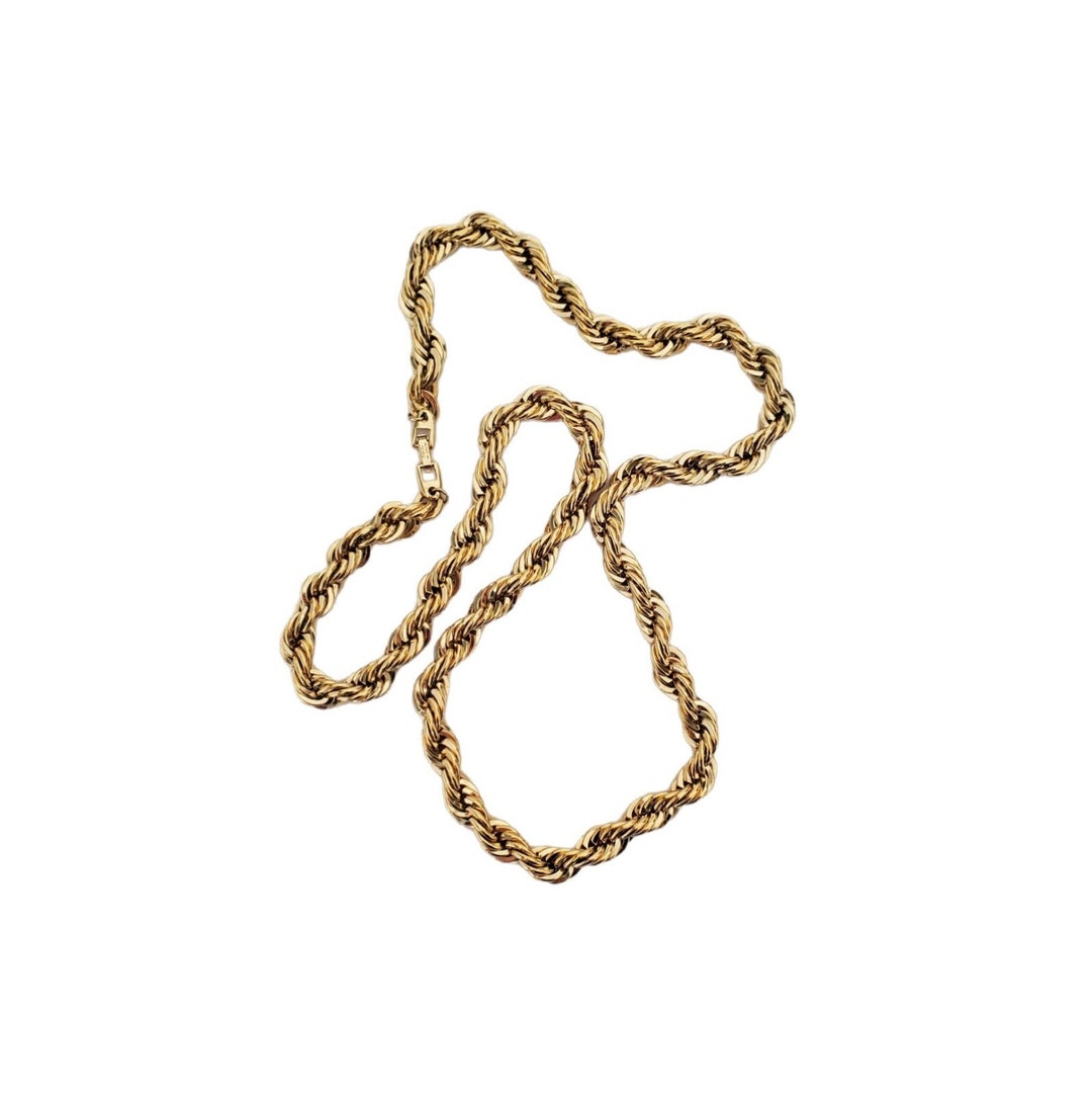 Vintage NAPIER Heavy Gold Plate Rope Chain Necklace *classic* - Etsy