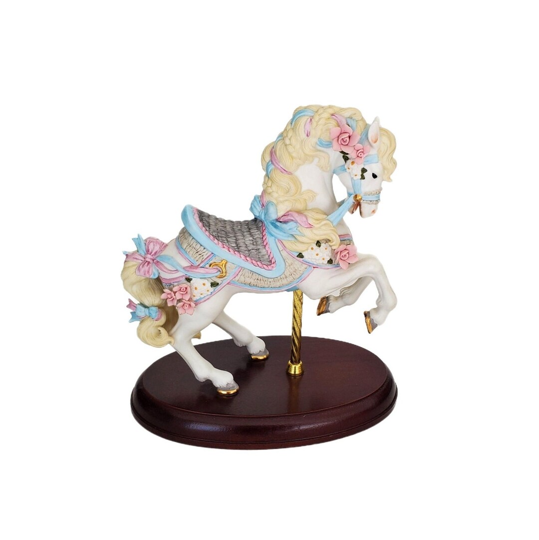 Vintage LENOX White Porcelain Legacy Edition CAROUSEL Ribbons Horse ...