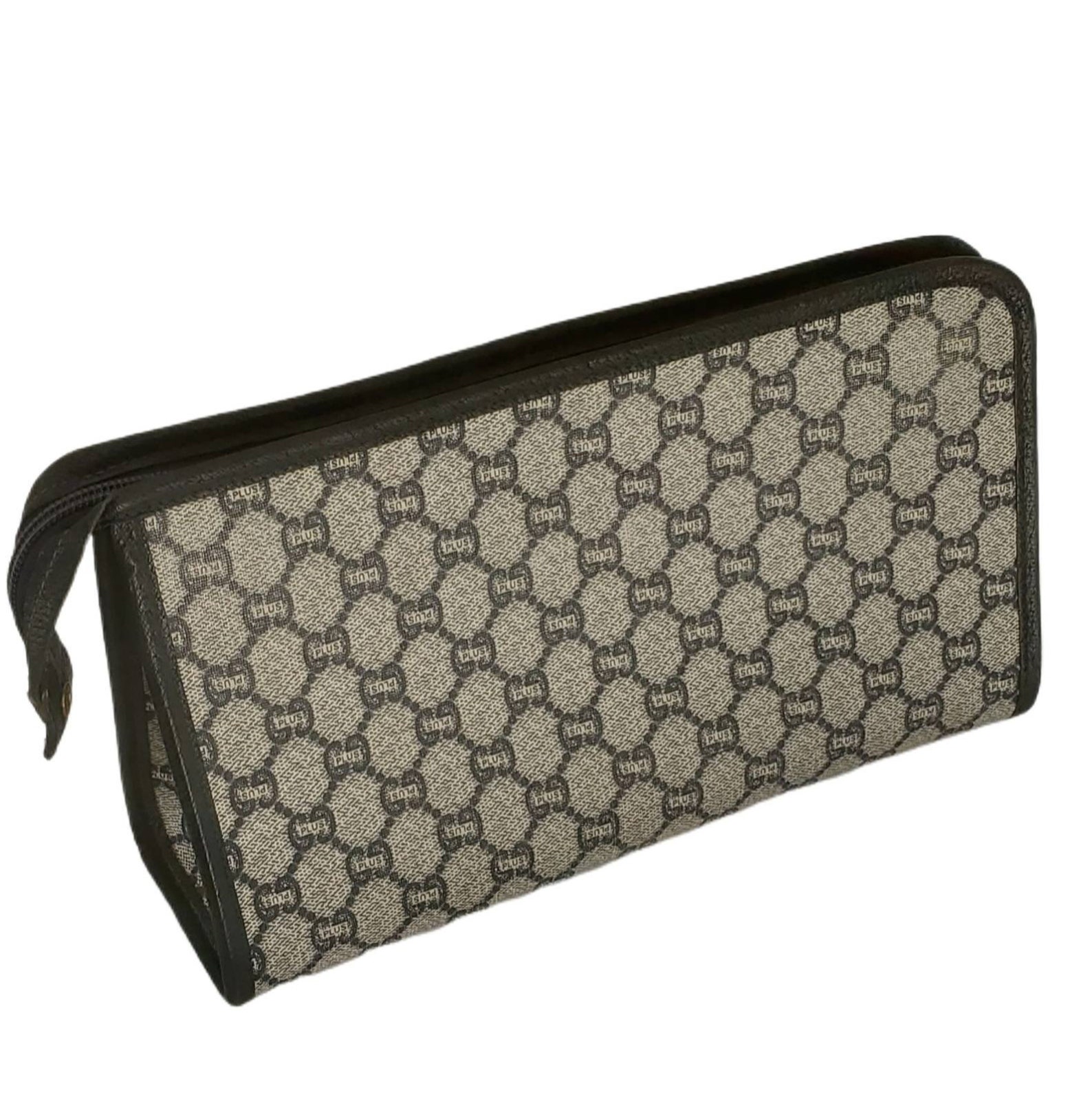 Vintage Authentic GUCCI PLUS GG Monogram Navy Blue Leather - Etsy