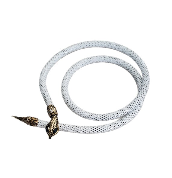 Vintage DL AULD SNAKE with Dark Blue Eyes Off White C… - Gem