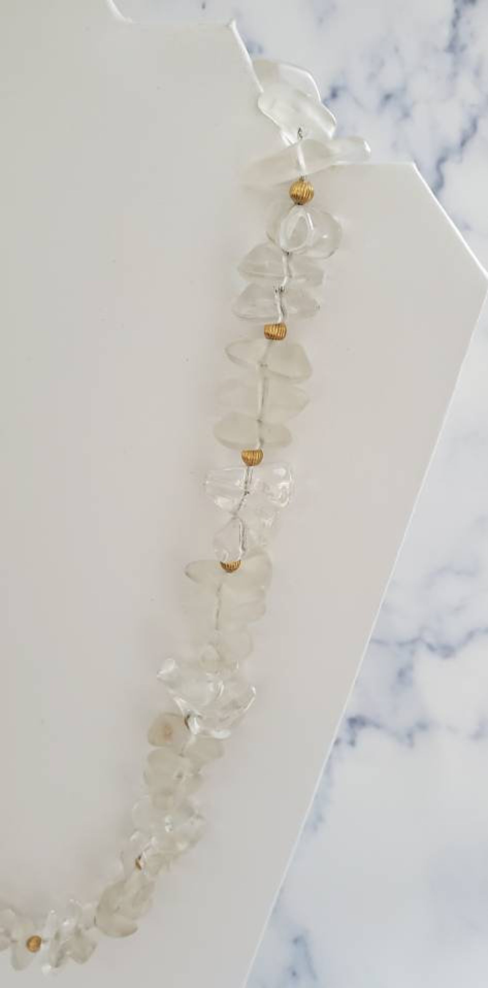 Vintage 1980's NAPIER Crystal Ice Collection Clear Lucite Gold Tone ...