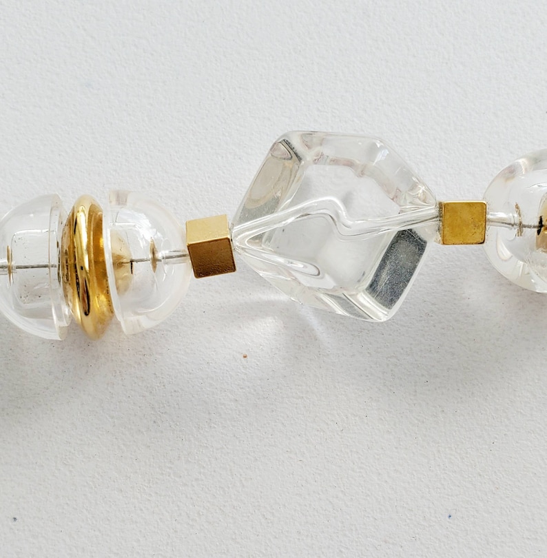 Vintage NAPIER Crystal Ice Collection 1984 Lucite Beaded Long - Etsy