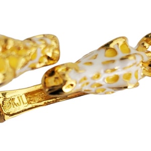 Vintage KJL Kenneth Jay Lane Double GIRAFFE Yellow and Gold Tone Statement Bracelet - Etsy