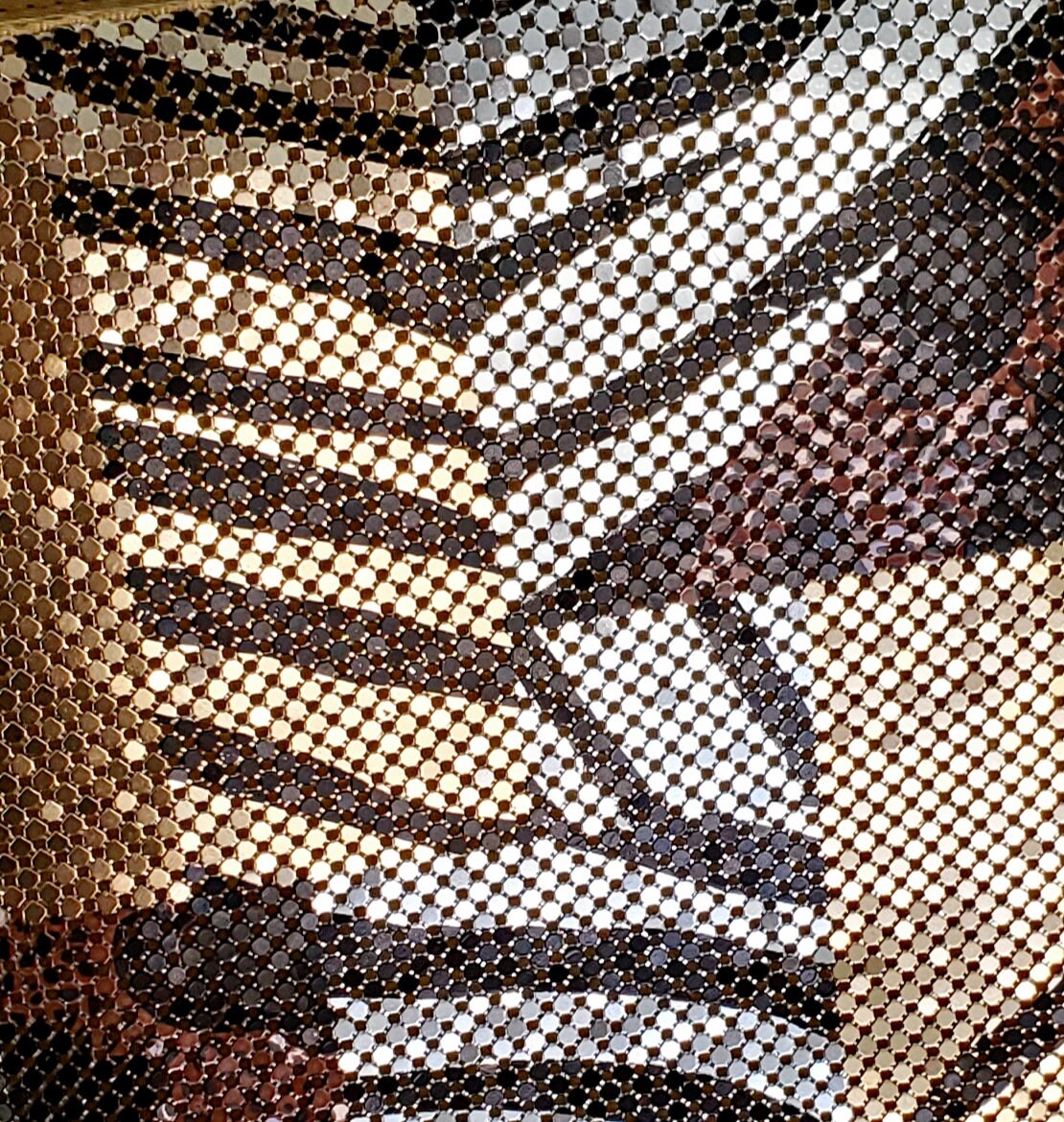 Vintage Another Y&S ORIGINAL Metal Mesh ANIMAL PRINT Crossbody Lion ...