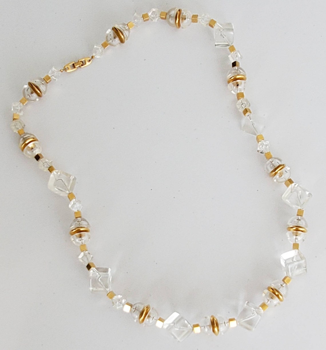 Vintage NAPIER Crystal Ice Collection 1984 Lucite Beaded Long - Etsy