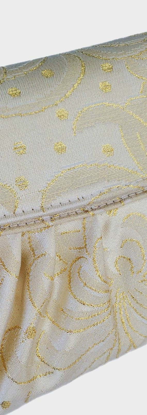 Vintage LA REGALE Gold and Cream Brocade Fabric Conve… - Gem