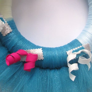 Princess Wreath, Girl Room Wreath, Pink and Blue Tulle Wreath, Tutu ...