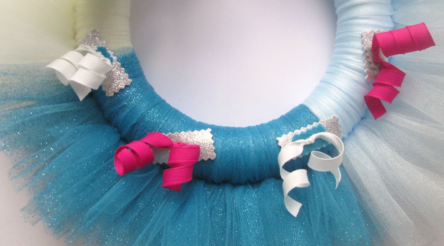 Princess Wreath, Girl Room Wreath, Pink and Blue Tulle Wreath, Tutu ...