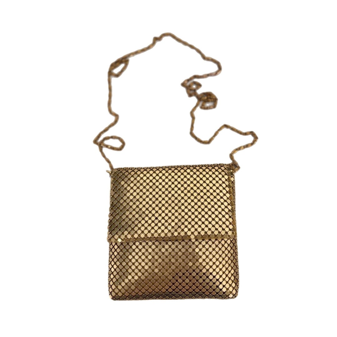 Y2K Bright Gold Tone Metal Mesh Cocktail Small Convertible Handbag - Etsy