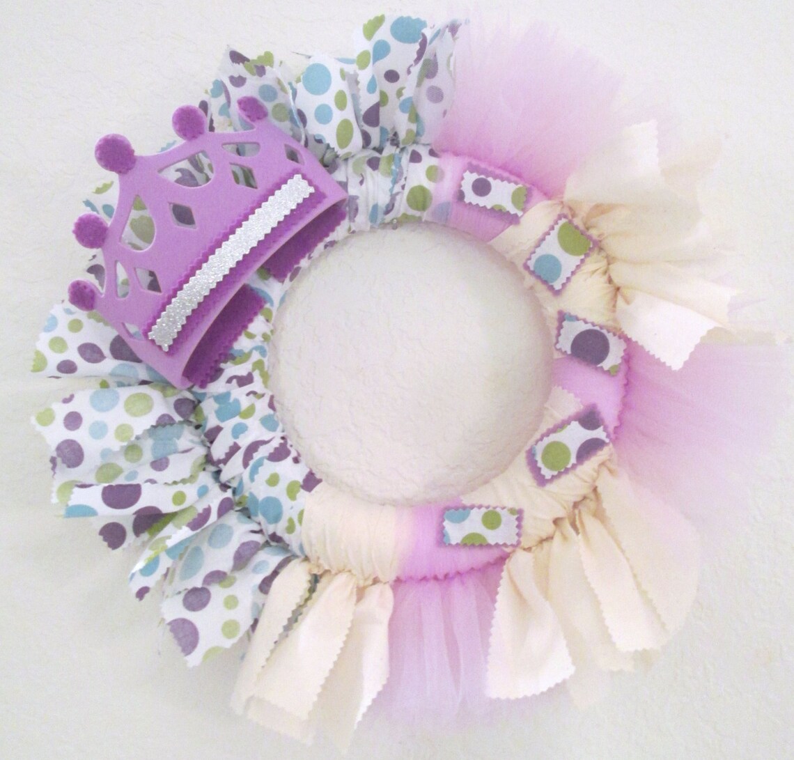 Purple Blue and Green Rag Wreath Princess Wreath Purple - Etsy