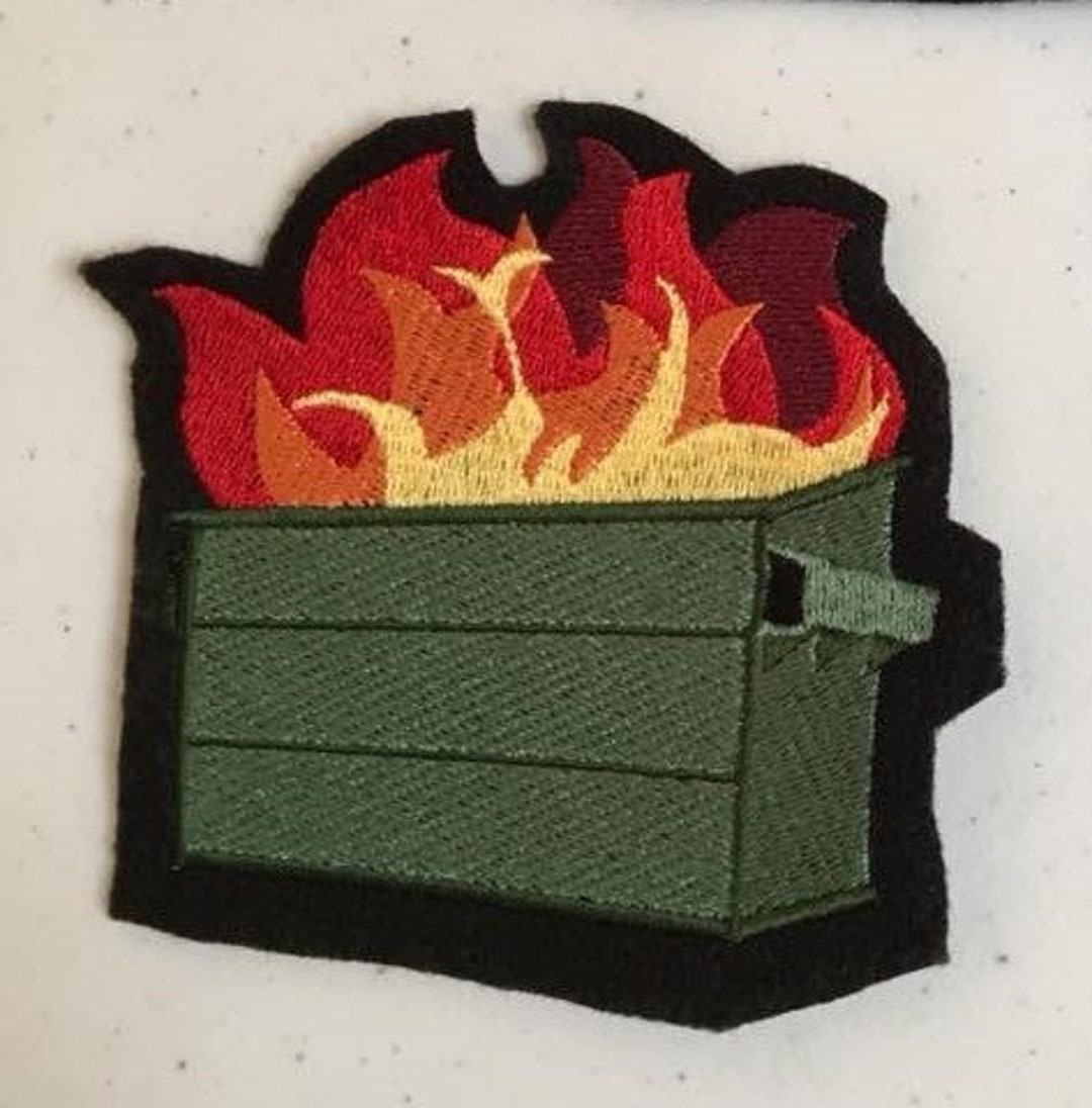 Dumpster Fire Design (machine Embroidery File) - Etsy