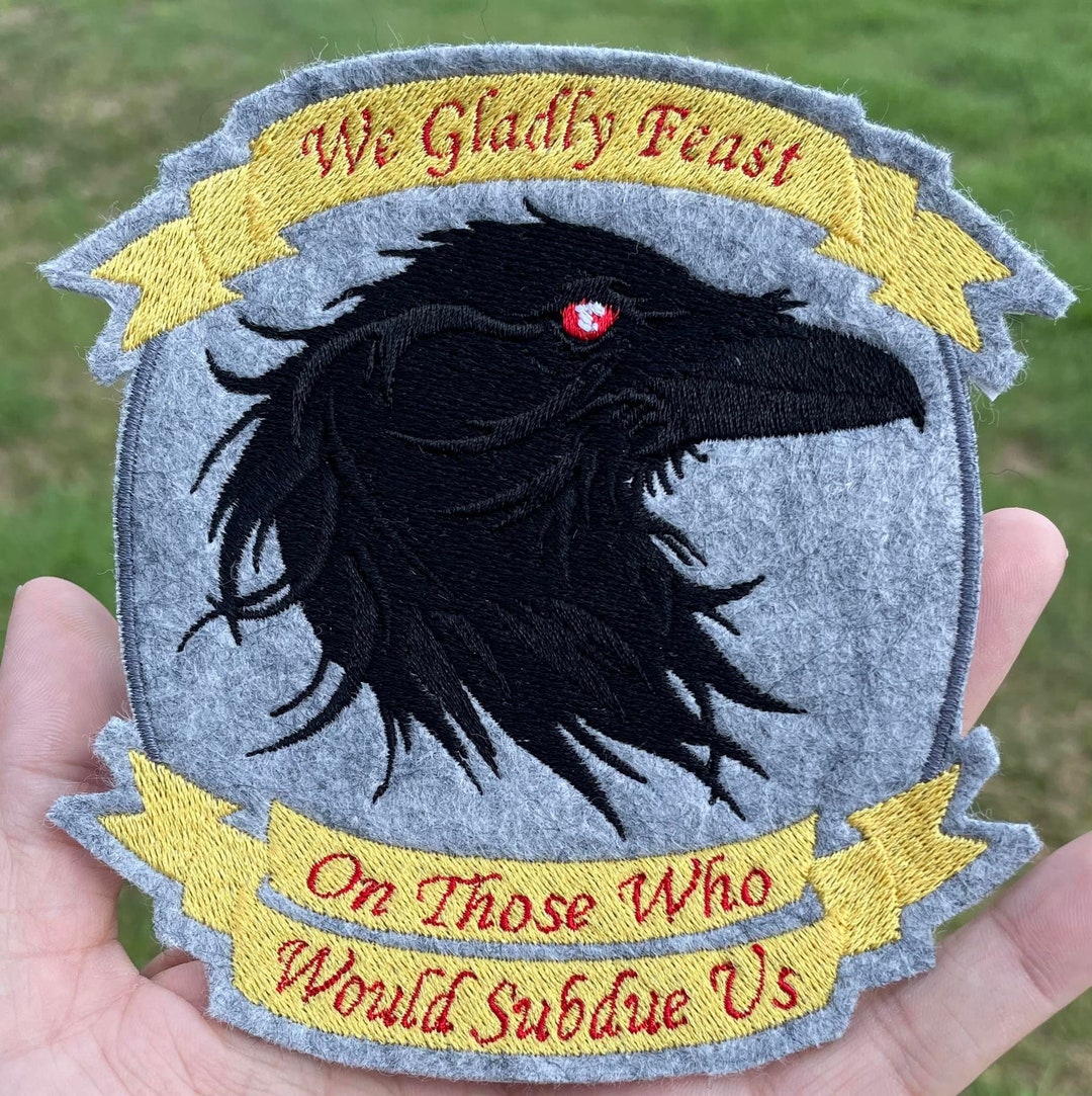 Gothic Raven Embroidered Patch - Etsy