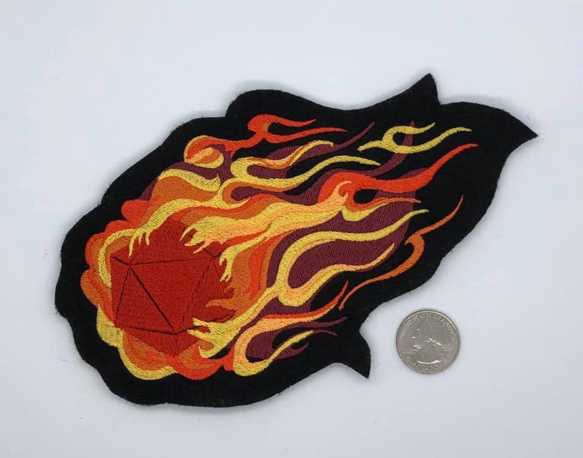 D20 Fireball Design (machine Embroidery File) - Etsy
