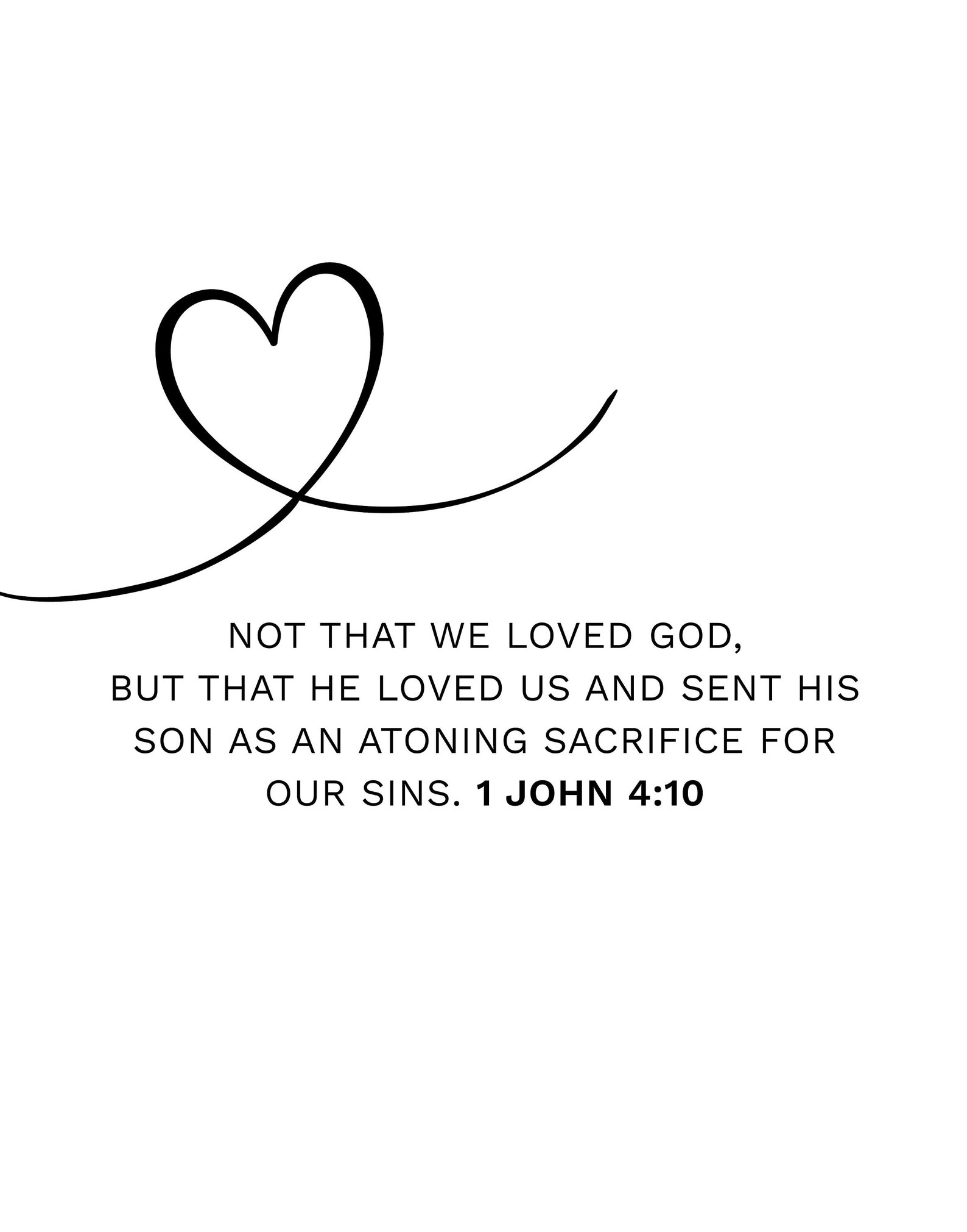 1 John 4:10 Bible Verse Wall Art Scripture Wall Art Vector | Etsy