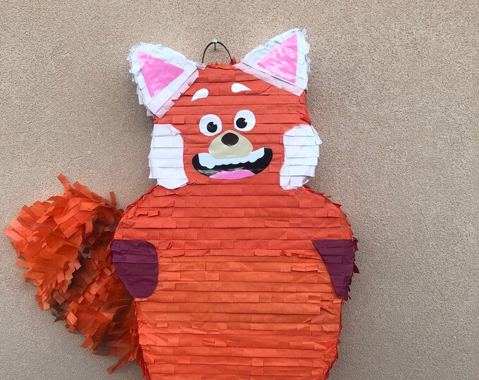 Turning Red Piñata Red Panda Birthday Pinata - Etsy