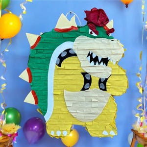 Bowser Piñata- Mario Birthday Pinata - Etsy